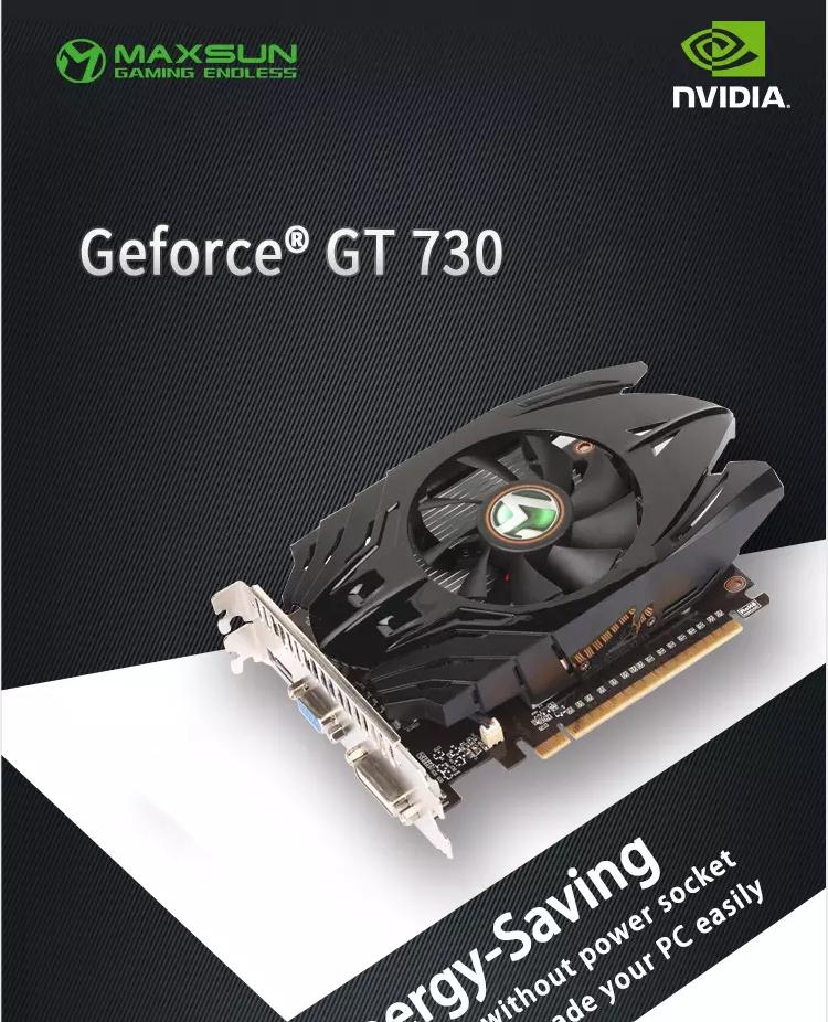 Buy MAXSUN Full New GT 730 2GB 4GB GDDR3 DDR5 HDMI-compatible VGA DVI ...