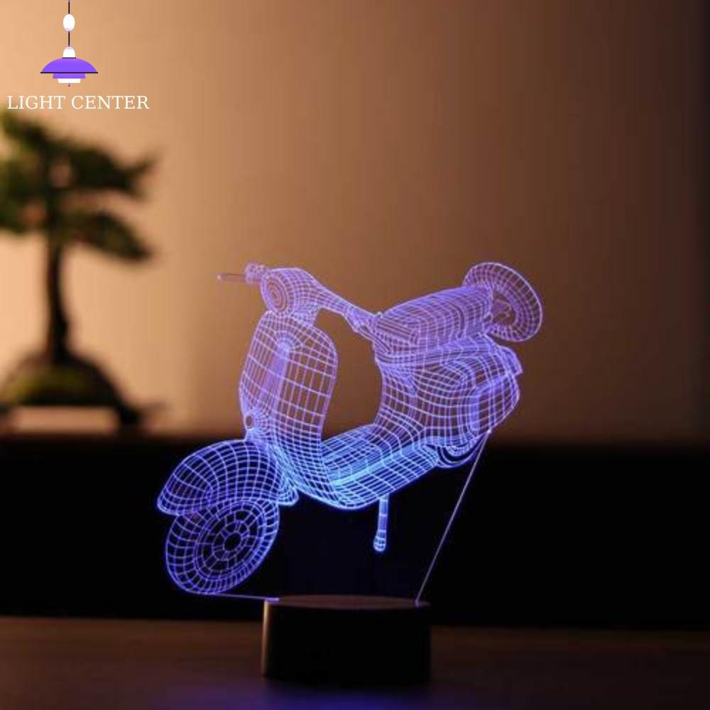 3d Vespa Led Table Lamp Desk Lamp Night Light Aesthetic Room Decor Usb ...