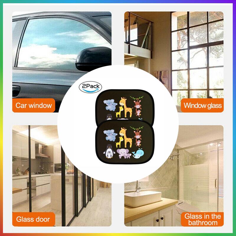 Buy 2Pcs Car Window Cartoon Sunshade for Baby Kids Sun Shade Visor UV ...