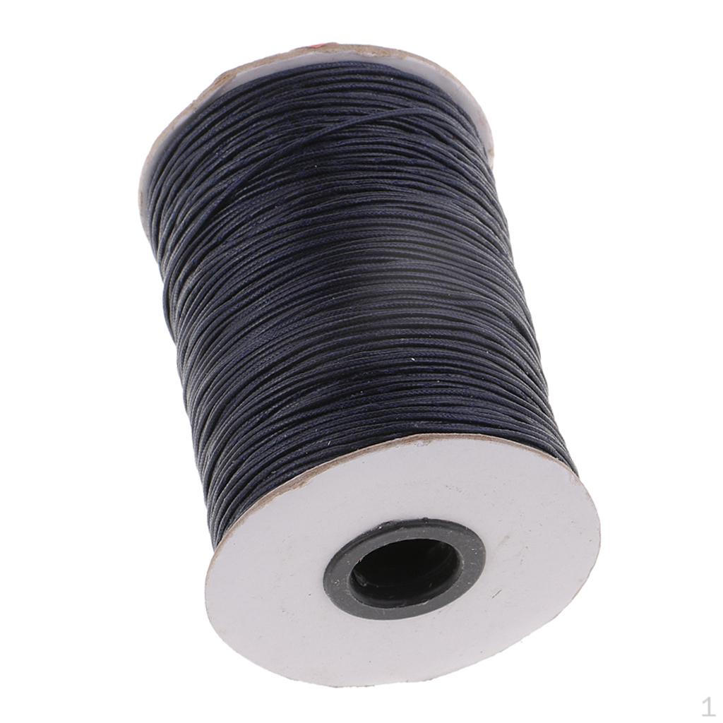 Buy 170 Meters 1mm Cotton Waxed Cord Beading Jewelry Making Thread Navy ...
