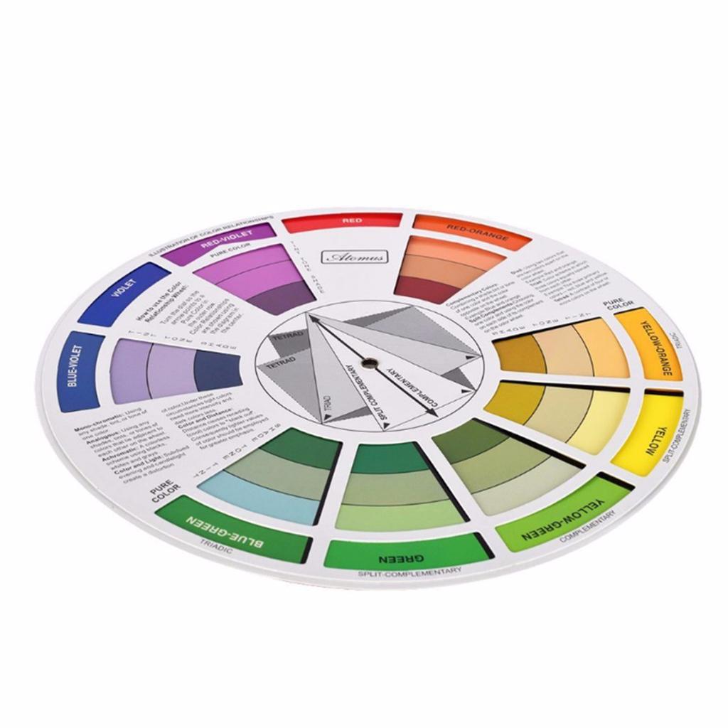 Buy Xtian Tattoo Pigment Color Wheel Chart Supplies Helpful Round ...