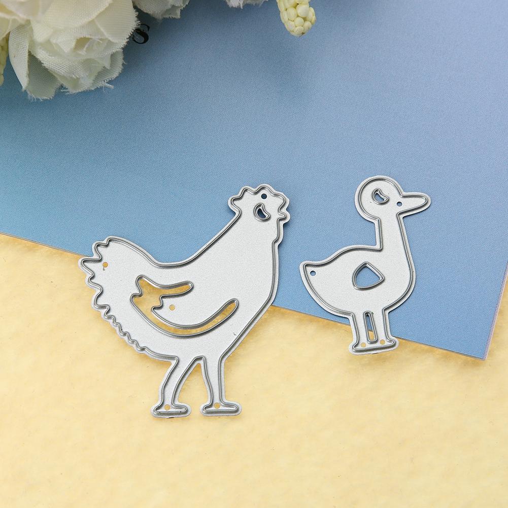 Buy 2pcs Poultry-shaped Metal Cutting Dies Stencil Embossing ...