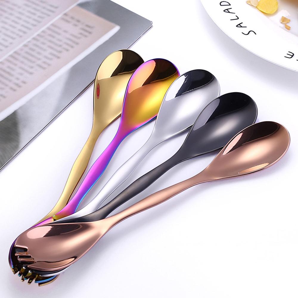 Stainless Steel Double-headed Spoon Fork Creative Multifunctional Dual ...