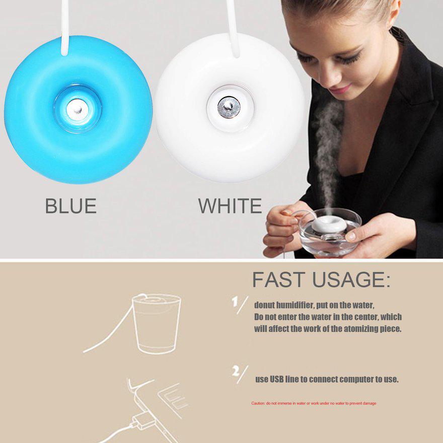 Buy HEI Doughnut Shaped Mini Humidifier For Home And Office USB ...