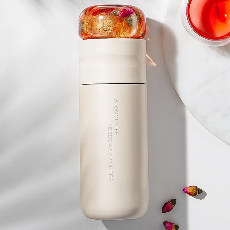Buy Insulated Cup with Filter Tea Maker Stainless Steel Thermos Bottle ...