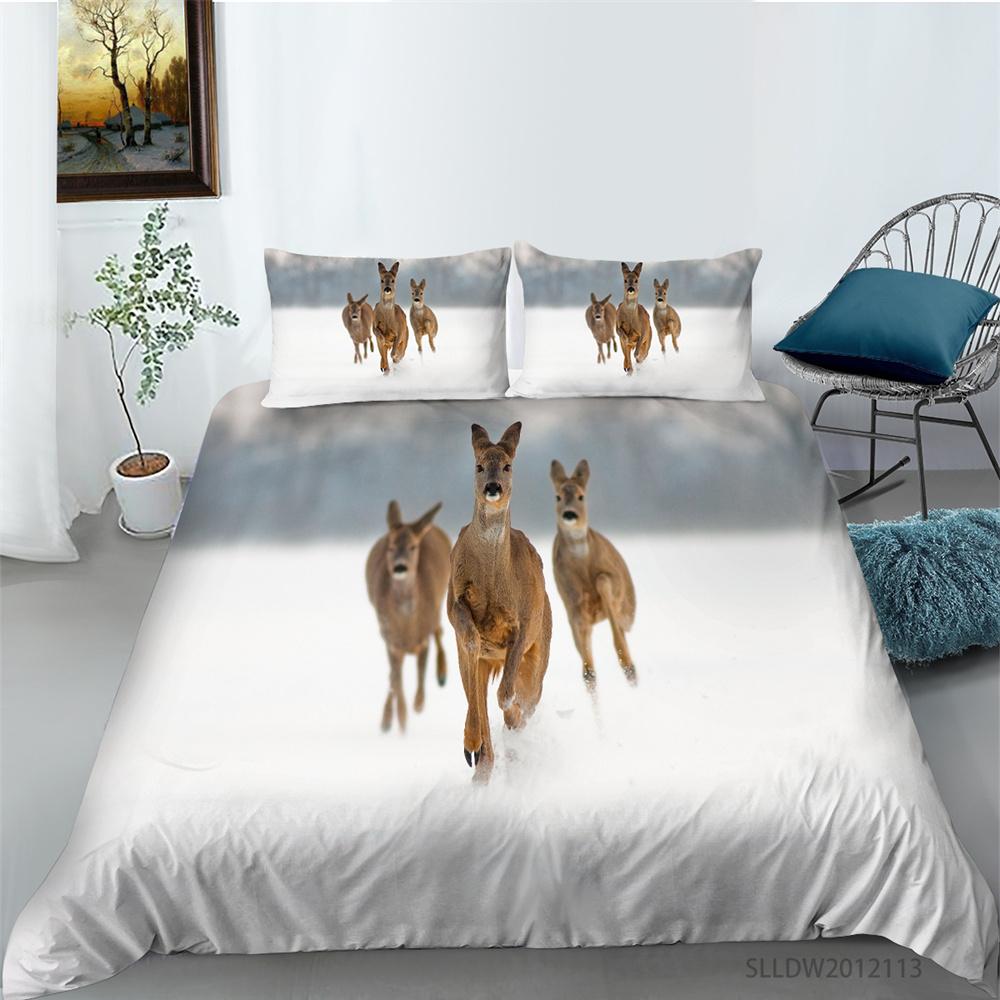 Buy Kangaroo Print Duvet Cover Set with Pillowcase Children Teen Single ...