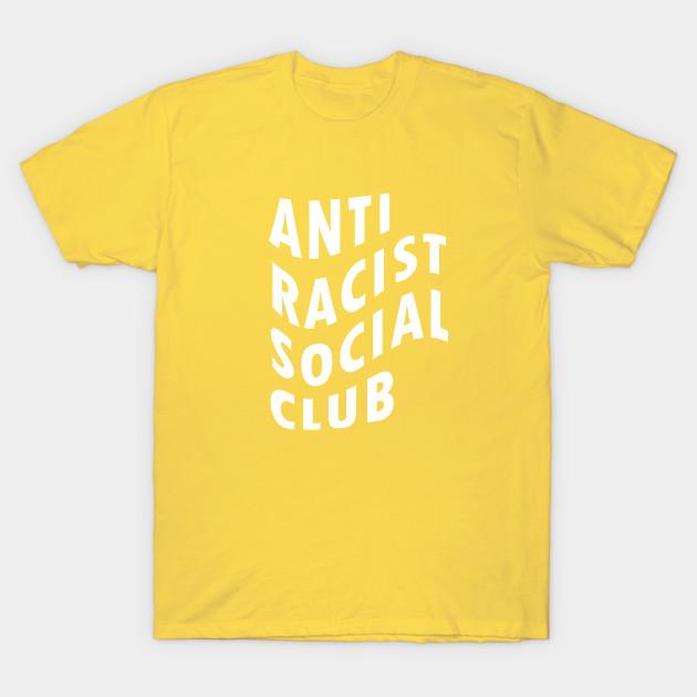 Buy Men Premium Cotton Harajuku T Shirt Anti Racist Social Club Print ...