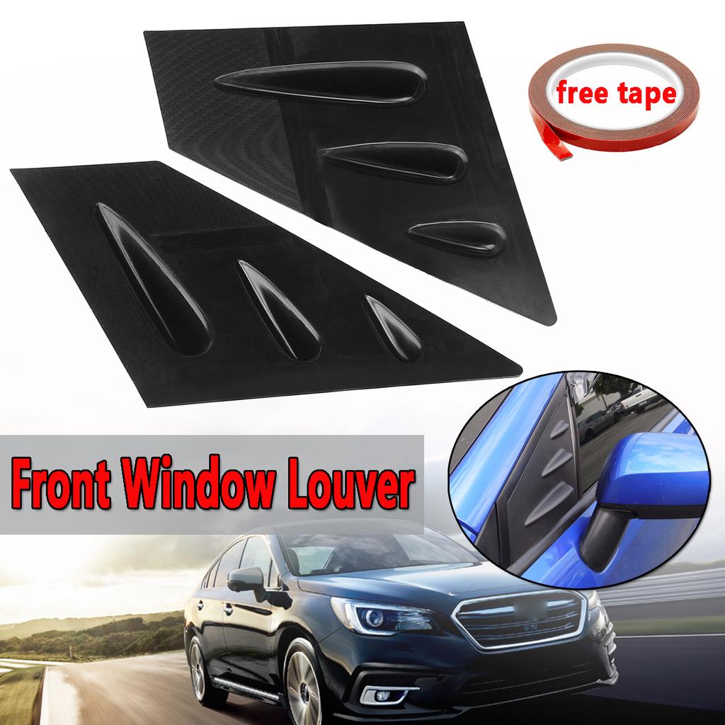 For 2015-2018 Subaru WRX STI Black ABS Plastic Front Window Louver Side ...