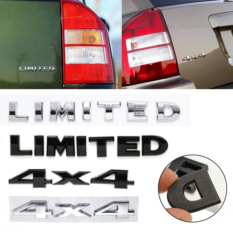 Buy 4X4 Silver Black Limited Chrome Metal Car Sticker Tail Styling ...