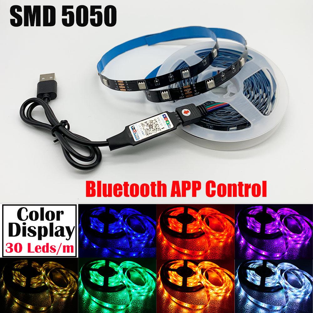 Buy Led Strip Lights Smart Sync Music, Bluetooth Control RGB Color ...