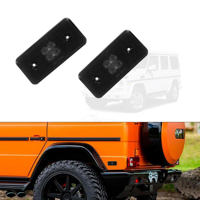 Buy 2PCS Black Lens Rear Side Marker Housing Covers For Benz W463 G500 ...