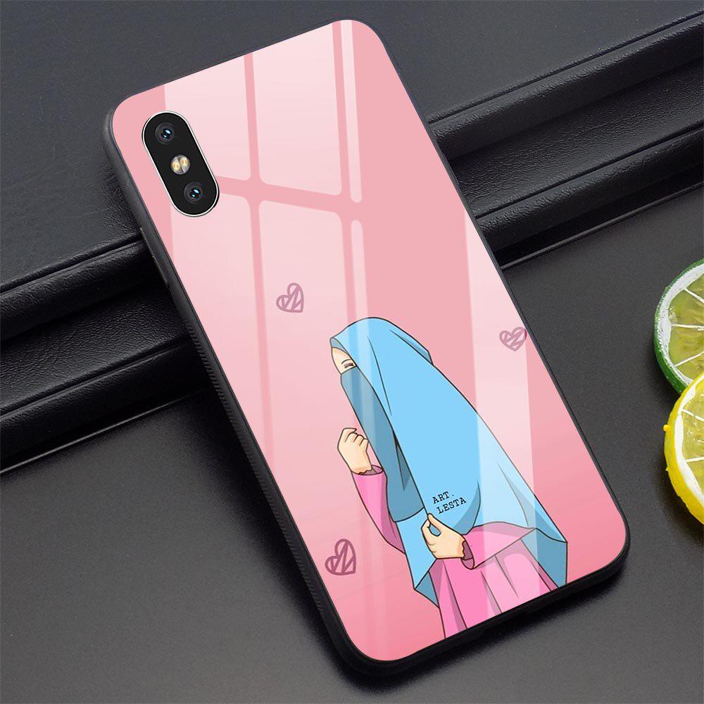 Buy Muslim Gril In Hijab Face Glass Phone Case for iPhone X Xs XR 11 ...
