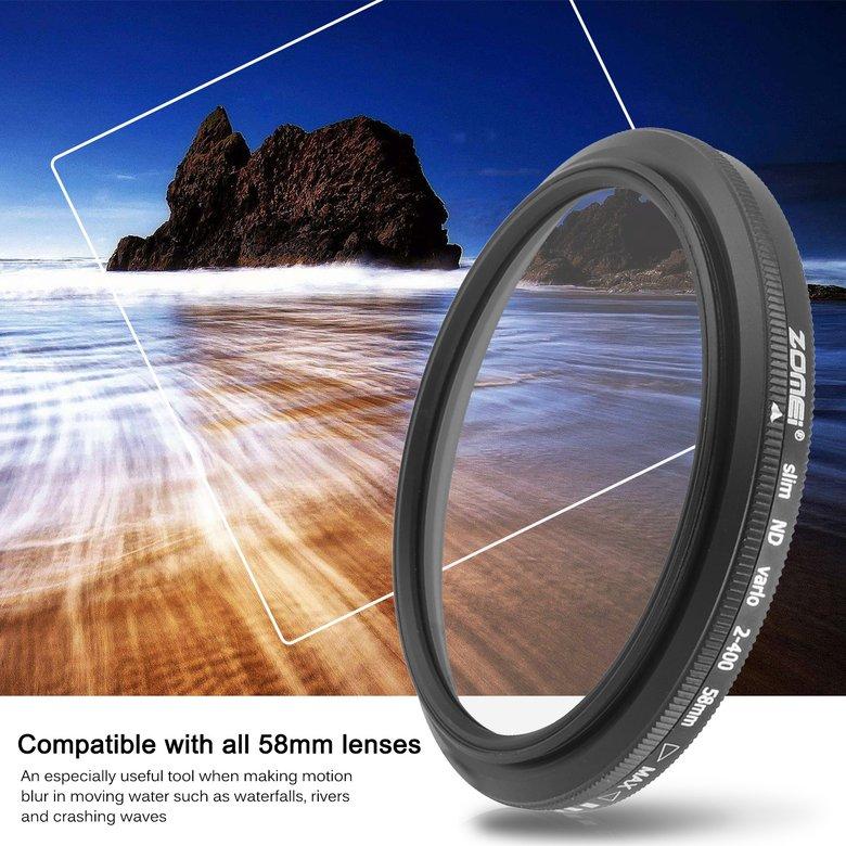 Buy Professional 58mm Camera Lens Filter Adjustable Neutral Density ...
