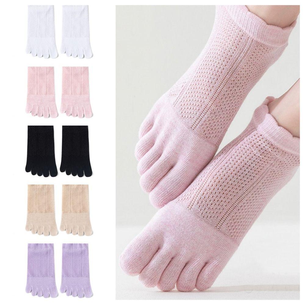 Buy Mesh Lace Socks Breathable Cotton Socks Split-Toe Socks Five Finger ...