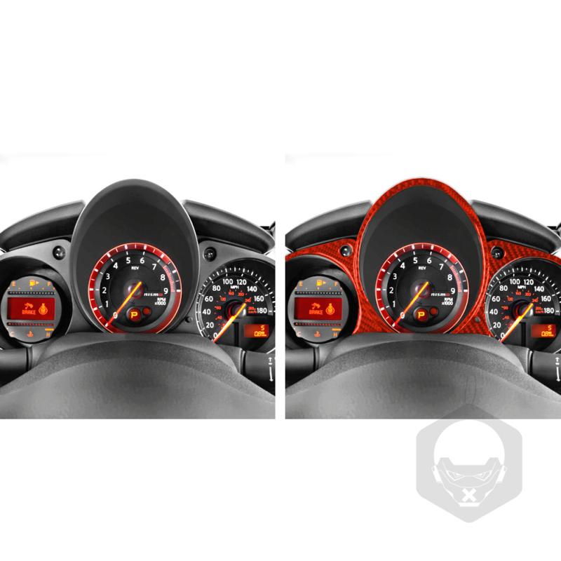 Buy 3pcs/set Carbon Fiber Speedometer Dashboard Panel Decoration ...