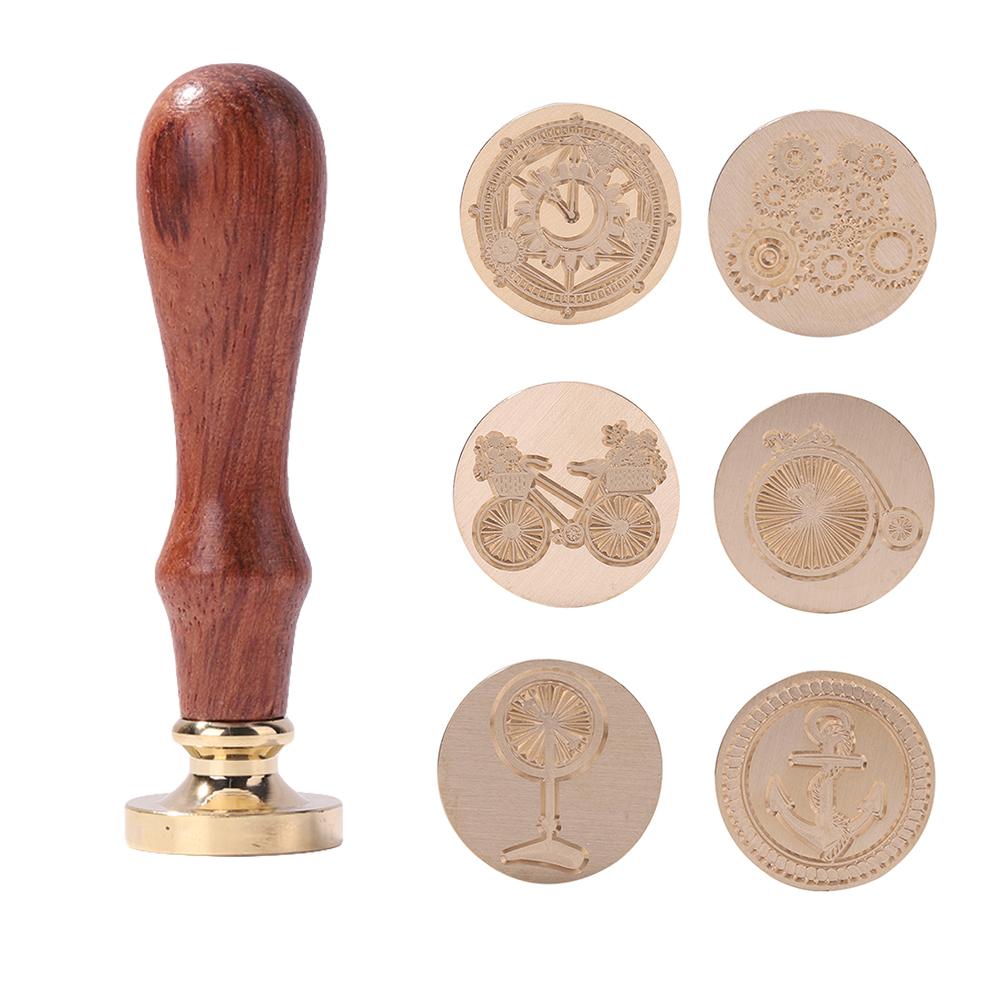 Satın alın 25mm Retro Wax Seal Stamp Copper Head Machine Pattern DIY ...