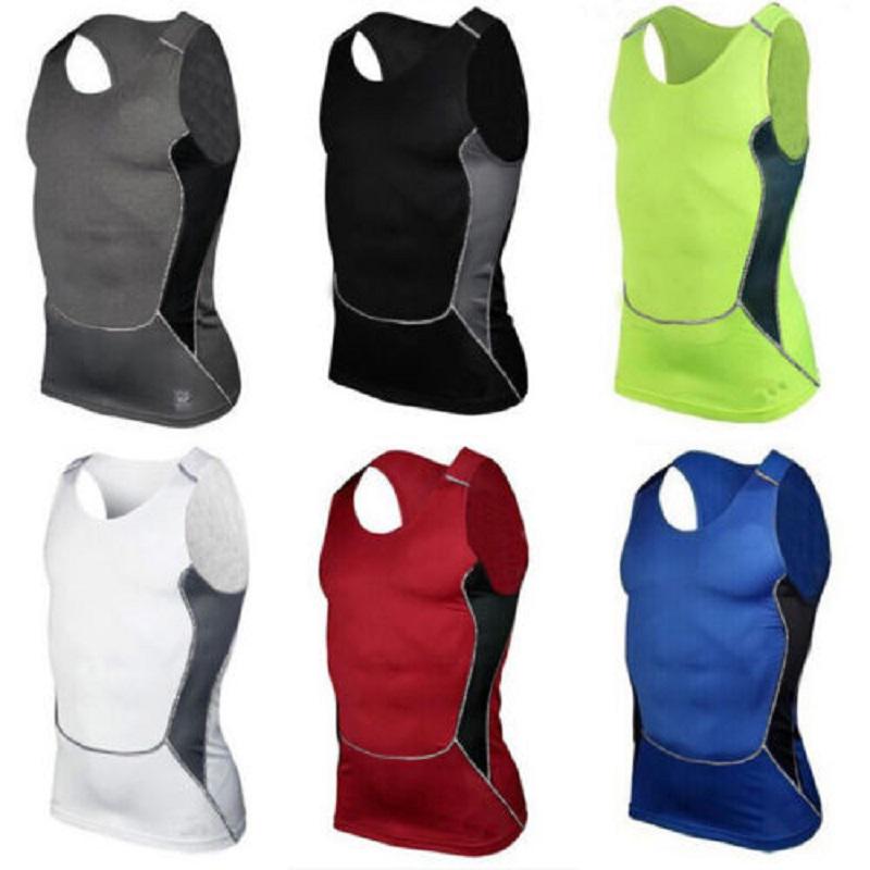 Buy Mens Sports Compression Shirts Gym Stronger Bodybuilding Tank ...