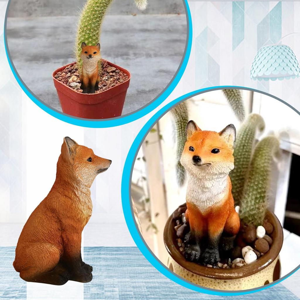 Buy (Polar Bear)Resin Red Foxs Figurines Ornaments Creative Foxs ...