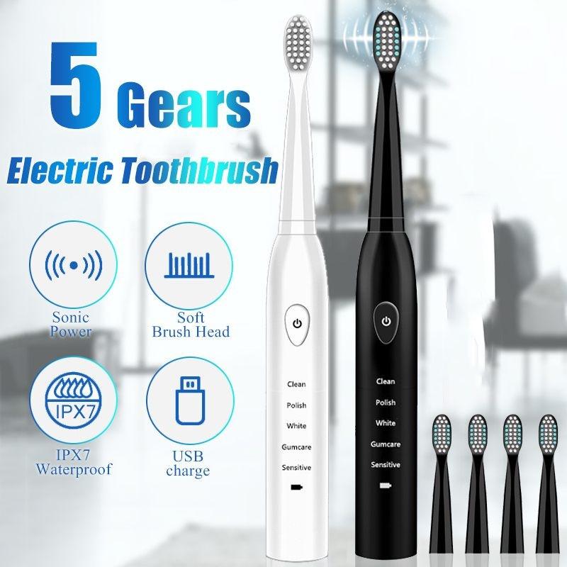 Buy Electric Toothbrush B-1 / B-2 Brush Head USB Charging Adult ...