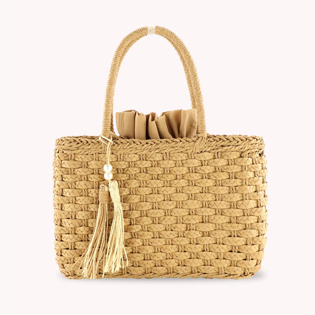 Cheap Fashion Women Woven Drawstring Shoulder Bags Summer Beach Large ...