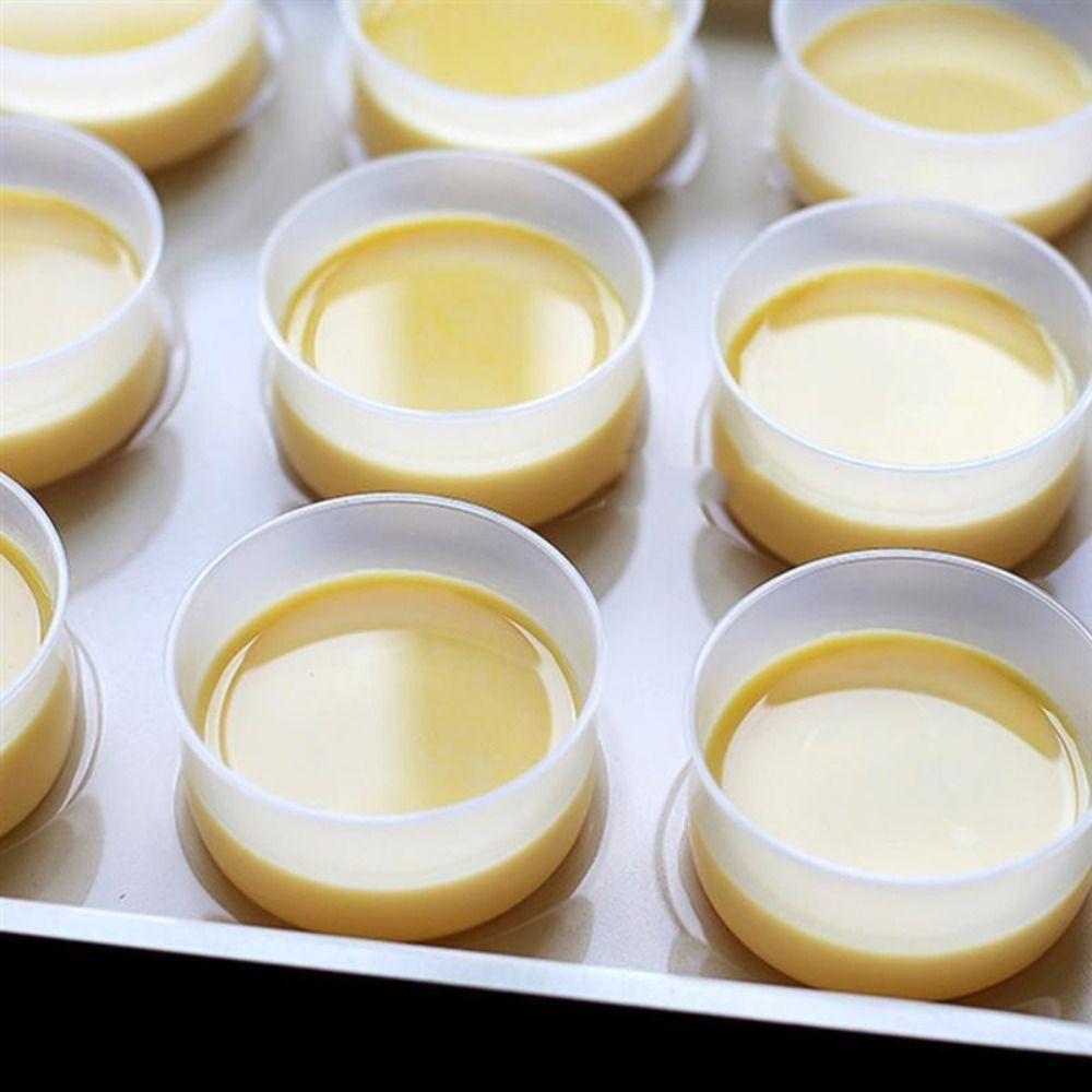 Buy 20pcs Cute Disposable Plastic Transparent Serving Bowls Pudding Cup ...