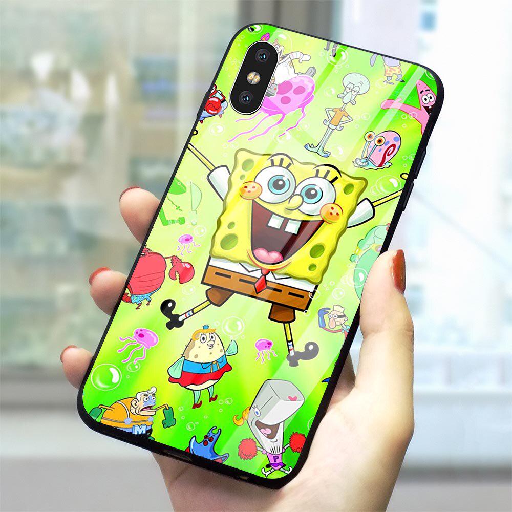 Buy SpongeBob SquarePants Tempered Glass Phone Case for Samsung A60 M40 ...