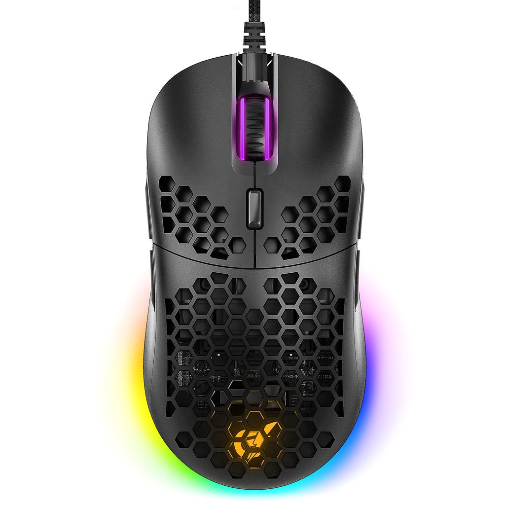 Buy GUNMJO Gram DIY Honeycomb Shell Wired RGB Gaming Mouse 9 Buttons ...