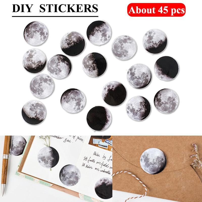 The Moon DIY Mini Cute Scrapbooking Label Decoration Happy Birthday ...