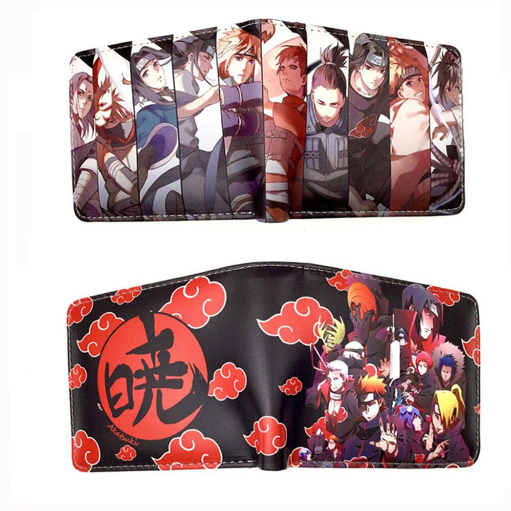 Buy Anime Coin Purse Women Naruto Credit Card Holder Men Wallet Leather ...
