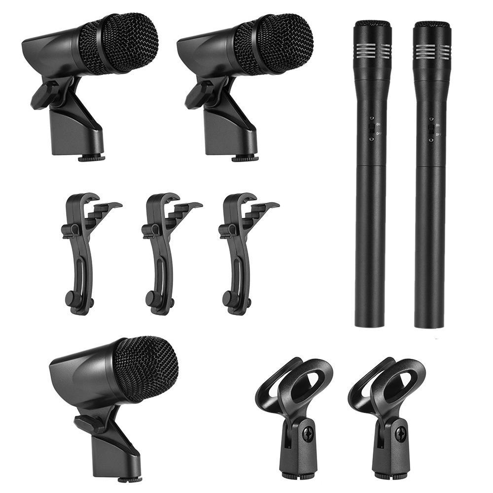 Cheap Wired Musical Instrument Drums Microphone Mic Set with Big Drum ...