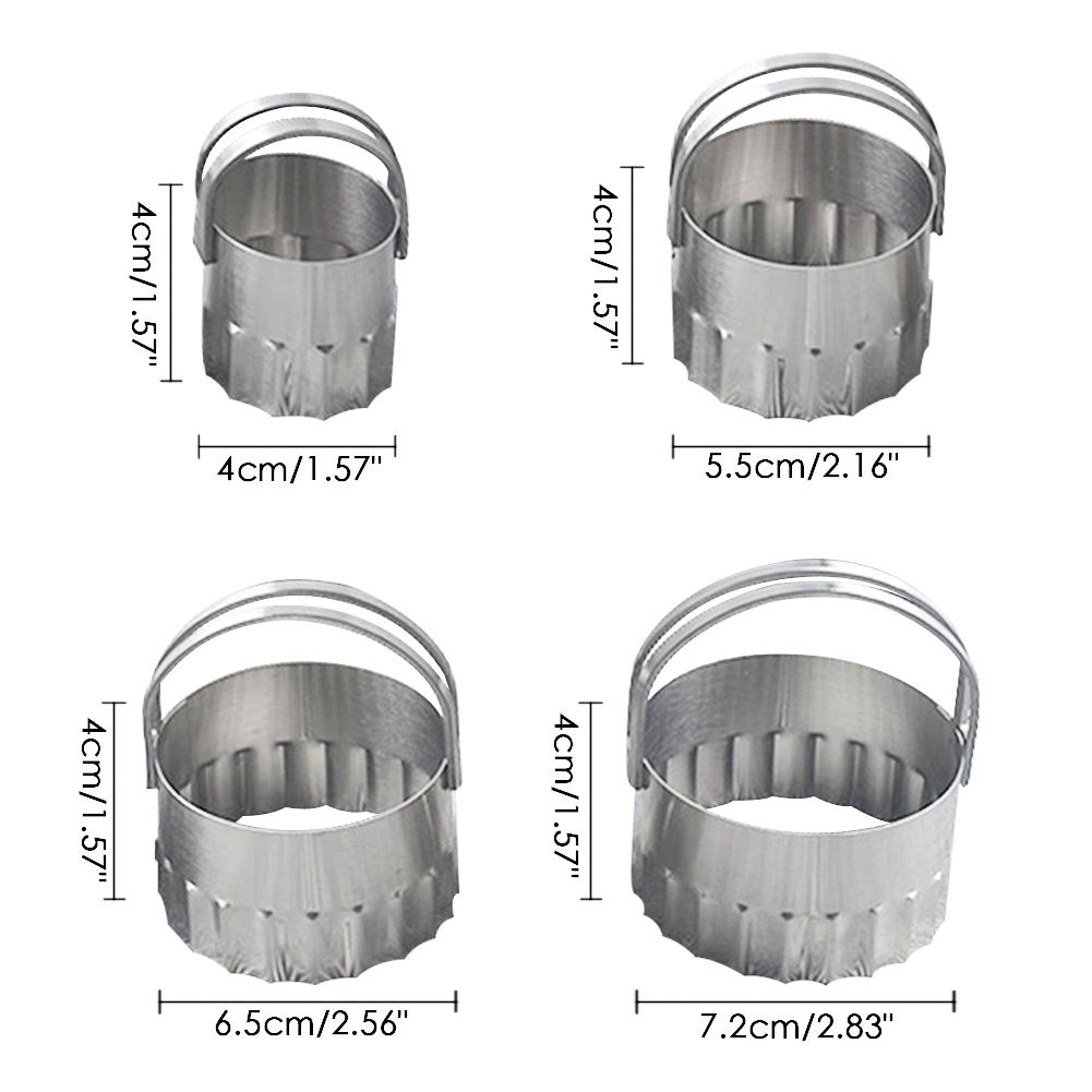 Buy 4Pcs/Set Stainless Steel Round Biscuit Cutters at affordable prices ...