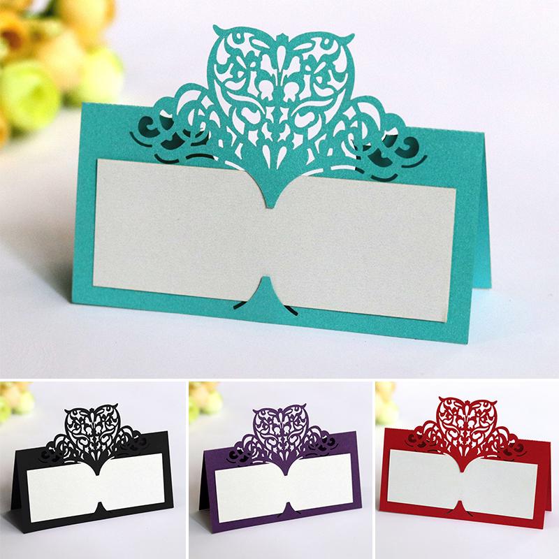 Buy 1PC Favor Table Card Heart Shape Laser Cut Table Name Card Seat ...
