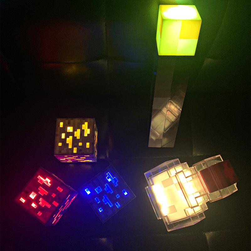 Buy Pixel Game My World Minecraft Charging Luminous Torch Lamp Can Be ...