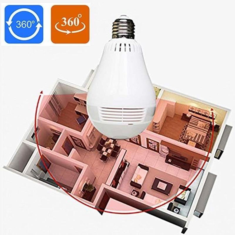 Buy Wireless Hidden Light Bulb Camera 360 Degree Panoramic Led at ...