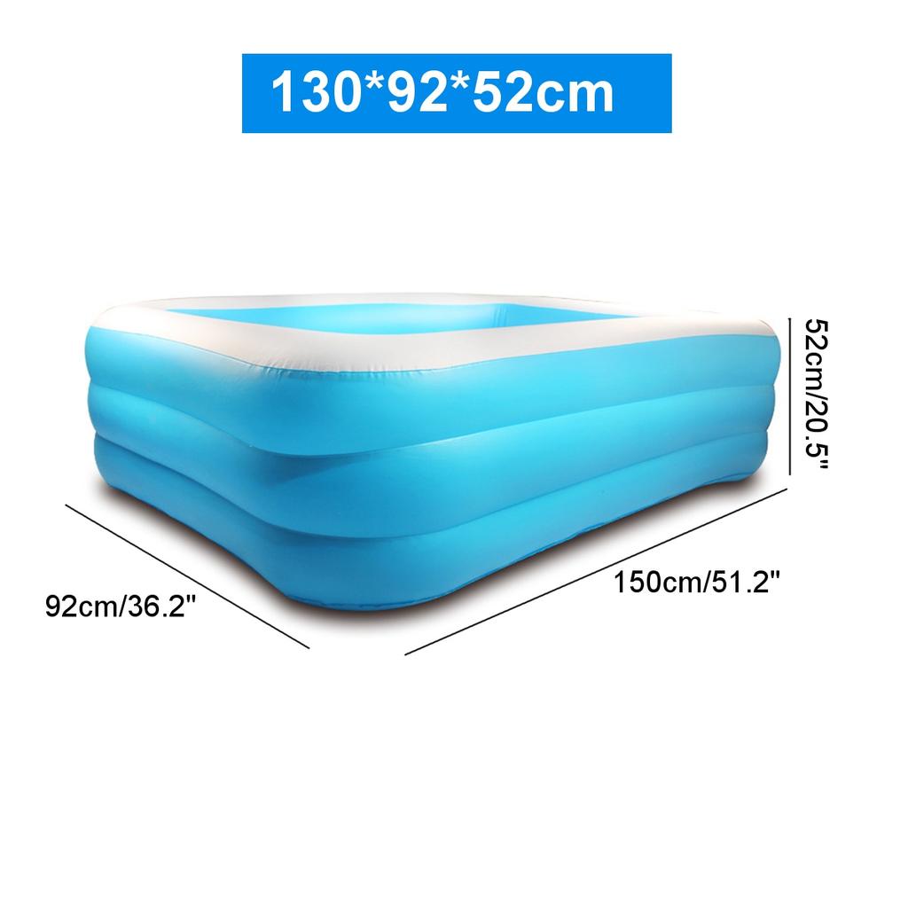180/150/130/120CM Portable Inflatable Swimming Pool Family Lounge Pool ...