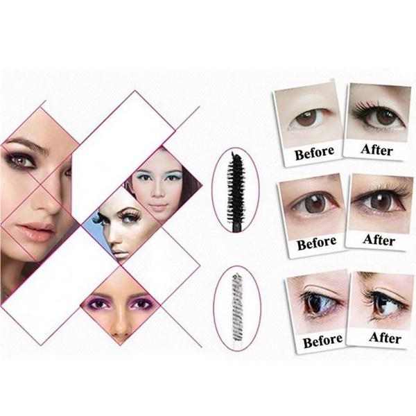 Fiber Mascara Long Black Lash Eyelash Extension Waterproof Eye Makeup ...