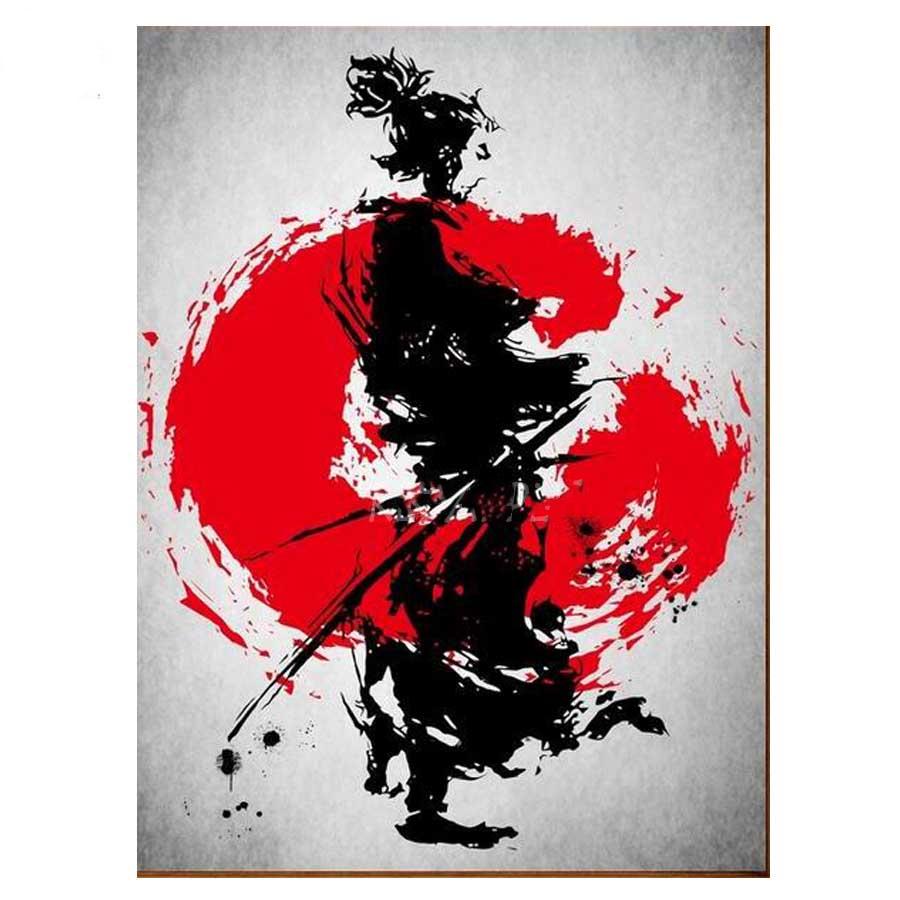 Japanese Samurai Full Round Diamond Mosaic Diamond Embroidery Color ...