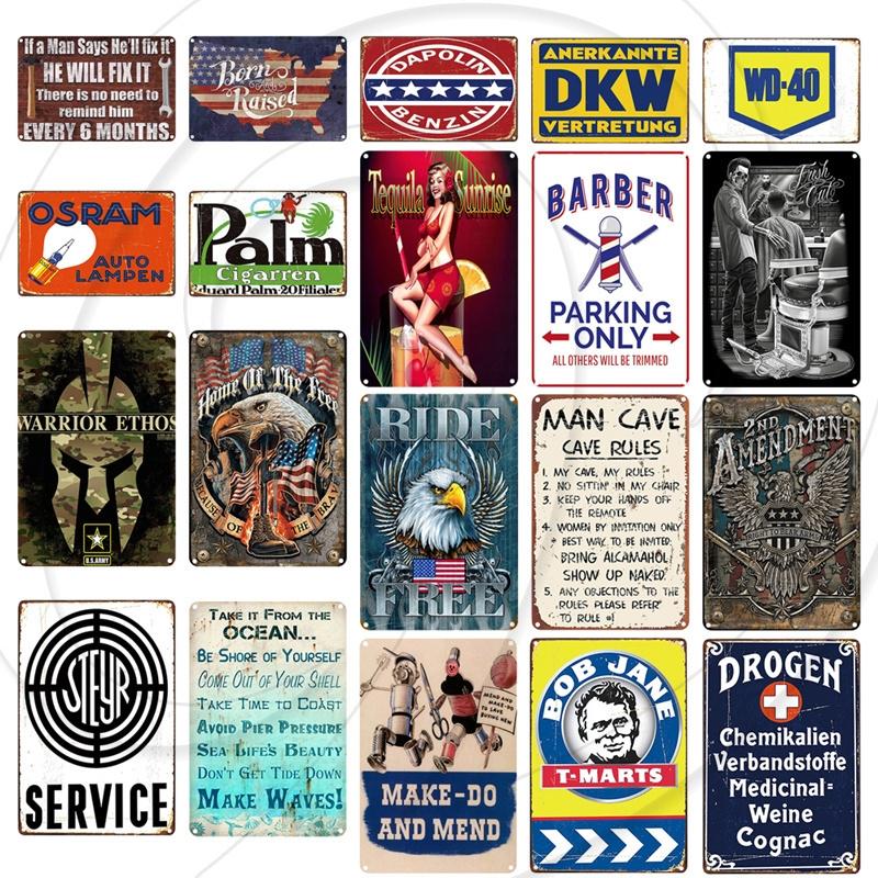 Buy Metal Poster Vintage Painting Plaque Bar Club Room Cafe Tin Sign ...
