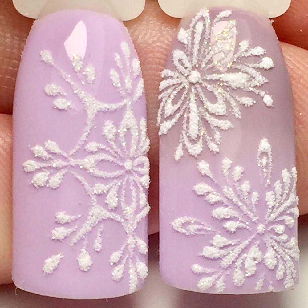 12Grids Nail Art Decor Shinning Snowflake DIY Manicure Winter Sugar ...