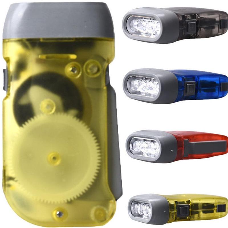 Buy Hand Pressing 3 LED Crank Power Dynamo Wind Up Flashlight Torch ...