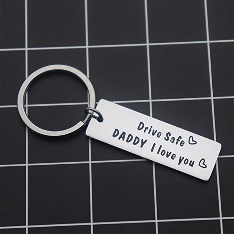 Buy Drive Safe Daddy I Love You Letter Stainless Steel Keychain Father ...