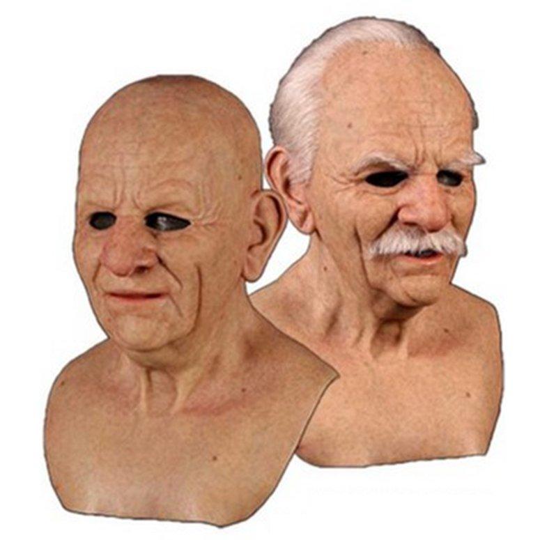 Buy Best Elderly Halloween Funny Cosplay Prop Mask Supersoft Old Man ...