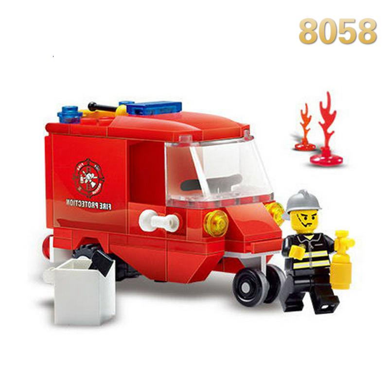 Buy Fire Fighting Truck Vehicles Building Block Brinquedos Educational ...