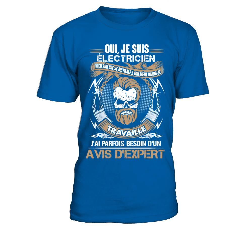 T-Shirt Homme Oui, je suis électricien, bien sûr que je me parle à moi ...