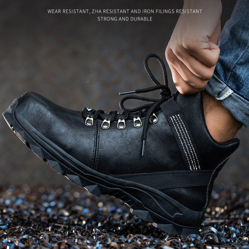 Labor Insurance Shoes Warm Men's Anti-smashing Steel Toe Cap Anti ...