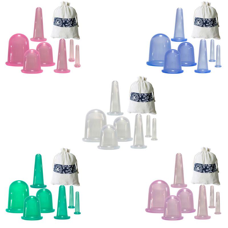 Buy 7Pcs Cupping Therapy Set Anti Cellulite Body Facial Vacuum Silicone ...