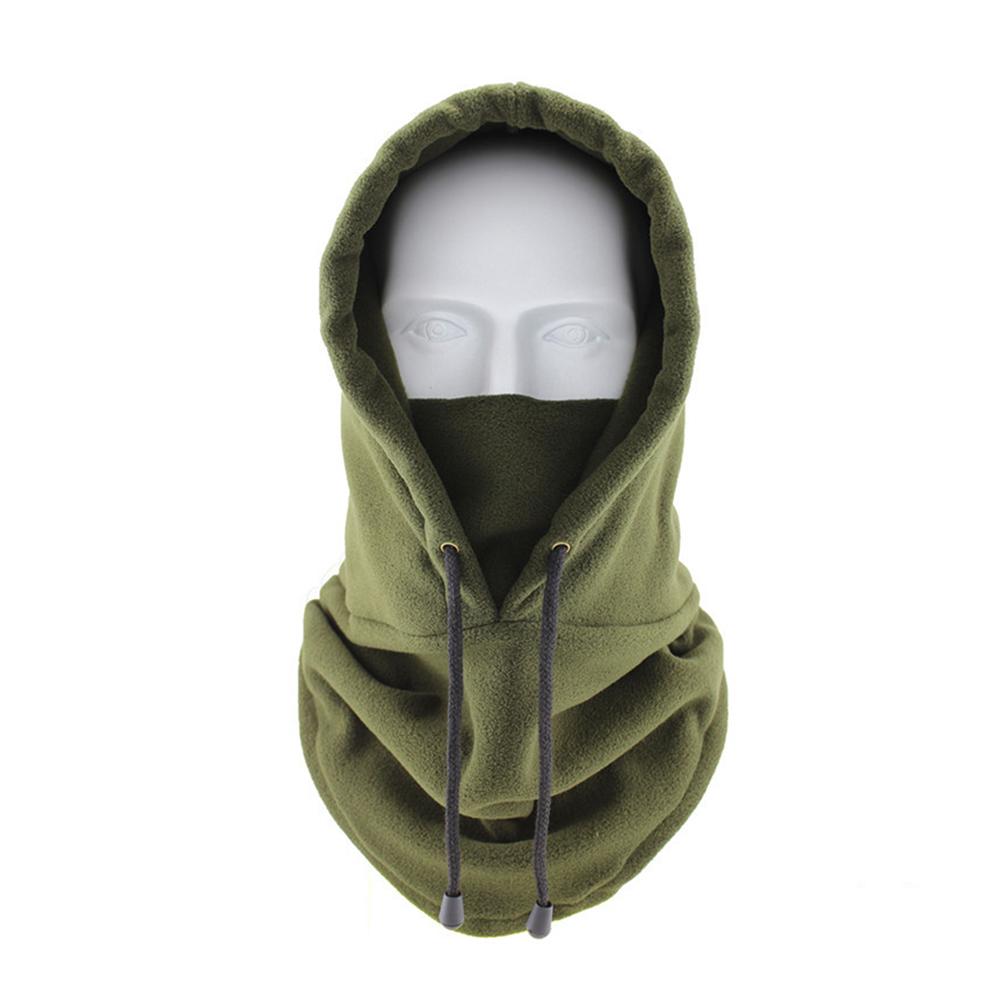 Buy Thickened Warm Fleece Cycling Hood Mask Windproof Face Covers (Army ...