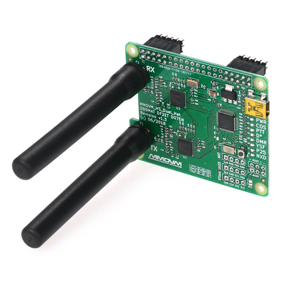 Buy 2018 Duplex MMDVM Hotspot Module Support P25 DMR YSF OLED for Raspberry Pi + 2pcs Antenna ...