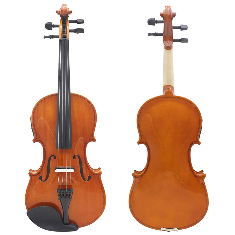 Buy 44 Full Size Natural Acoustic EQ Violin Fiddle Solid Wood Spruce ...