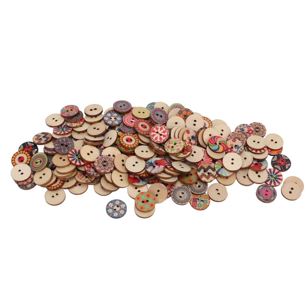 Buy 200Pcs Sewing Buttons Colorful Stylish Retro Style Unique Design ...
